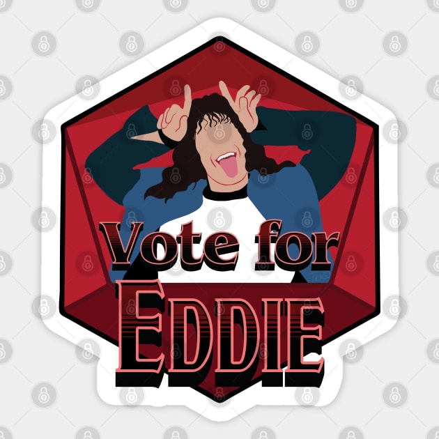 Vote For Eddie Election Parody Scifi Tv Show Sticker Teepublic